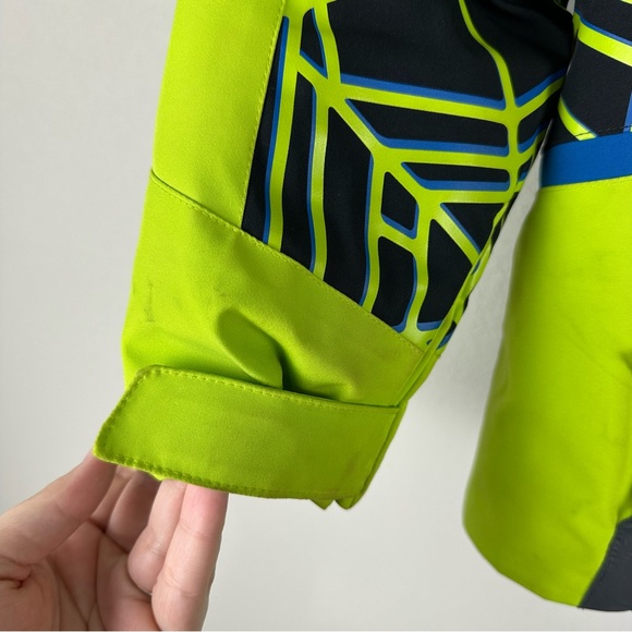 Spyder | Jackets & Coats | Spyder Boys Green Blue Gray Challenger Ski ...